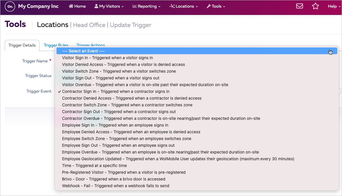 Trigger details – WhosOnLocation | Help Center