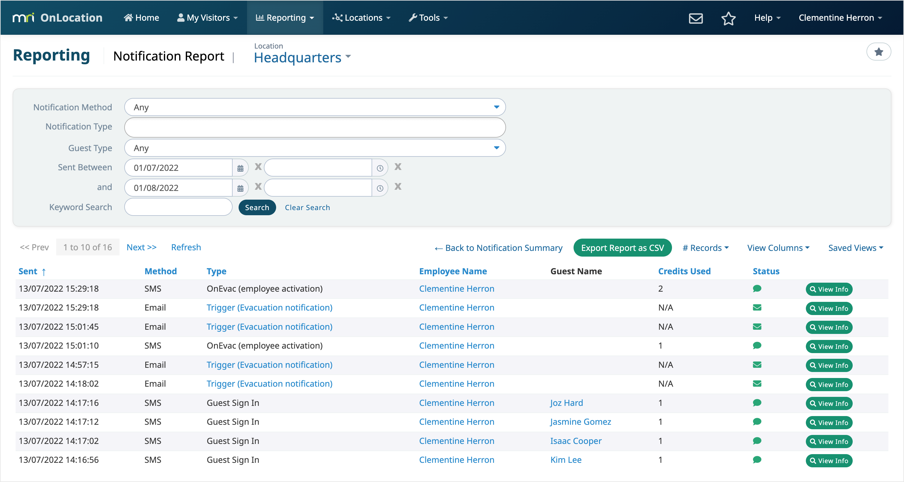 Sending SMS with OnLocation – MRI OnLocation | Help Center