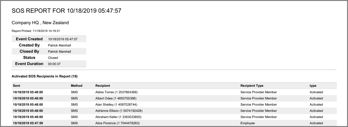 SOS Reports – WhosOnLocation | Help Center