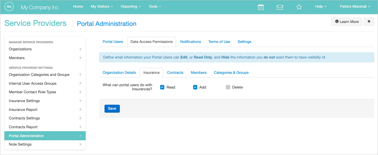 Provider Services Portal