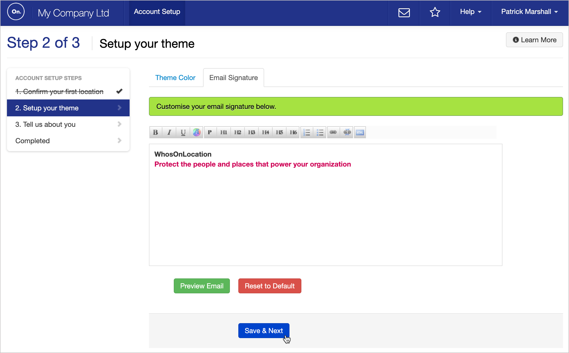 Set up your account and first location – WhosOnLocation | Help Center