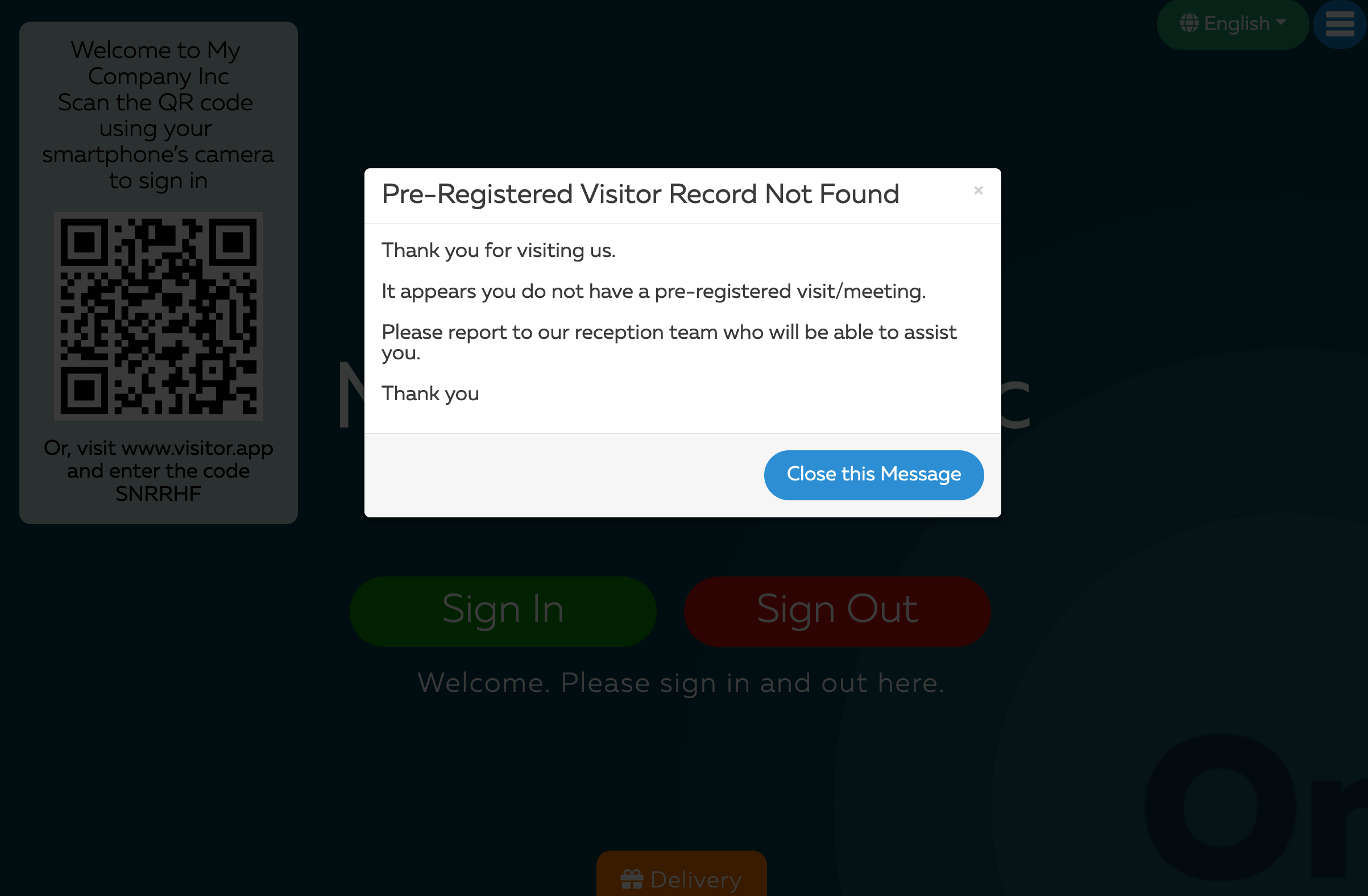 Make visitor pre-registration mandatory for kiosk sign in – MRI OnLocation | Help Center